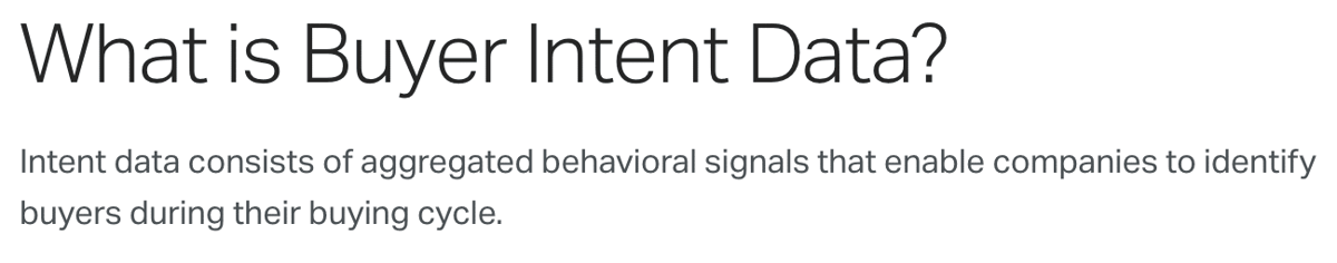 Comparing Purchase Intent, Buyer Intent and Behavioral Intent Data